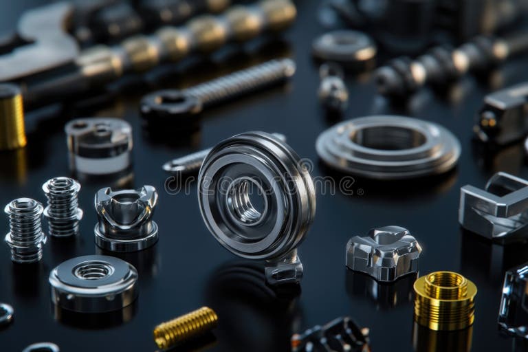 Assortment of Fasteners Includes Various Screws and Nuts Stock Photo ...