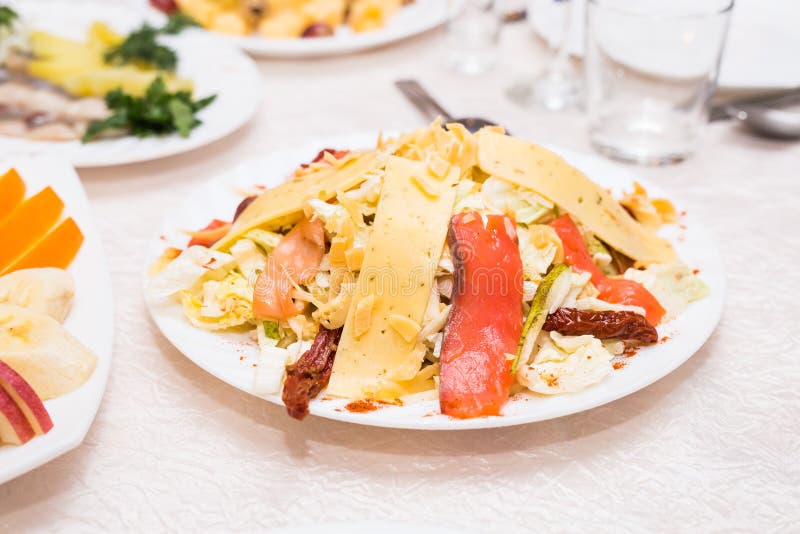 Assortment Festive Appetizers on the Table Stock Image - Image of ...
