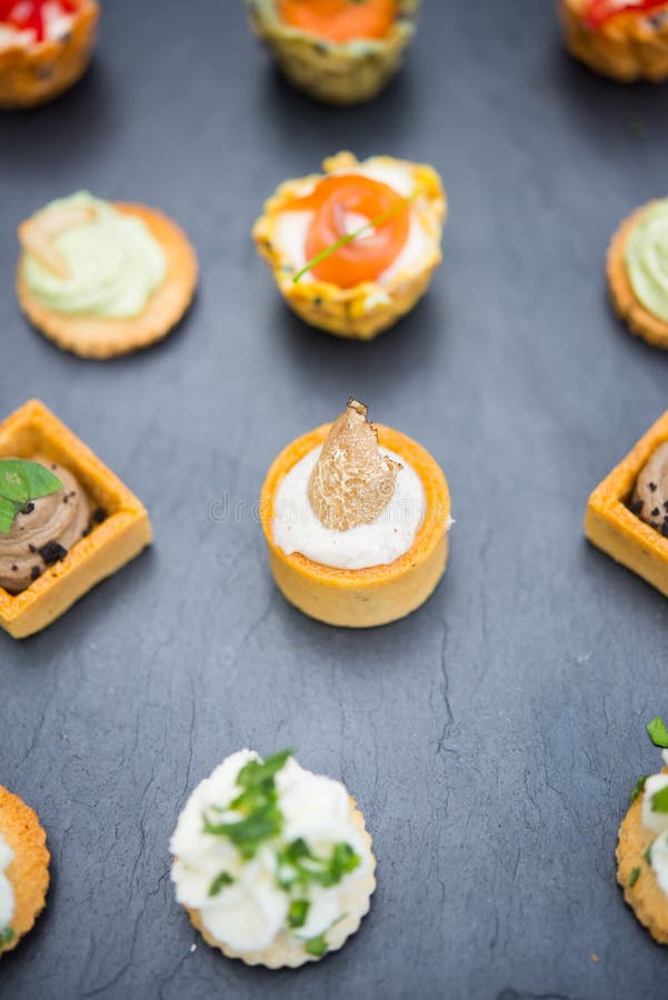 Assortment Festive Appetizers Stock Photo - Image of buffet, cuisine ...