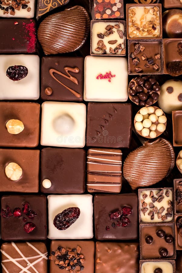 Assortment of Fine Chocolate Candies Stock Image - Image of dessert ...