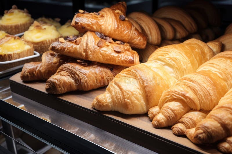 Assortment of Flaky Puff Pastries and Turnovers, Ready for Purchase in ...