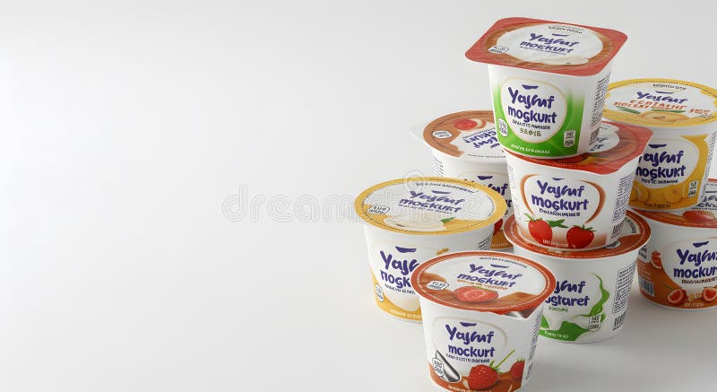 Flavored Yogurts Stock Illustrations – 12 Flavored Yogurts Stock ...