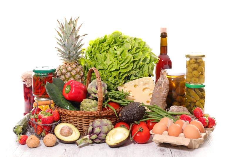 Assortment of raw food stock image. Image of assorted - 84443401