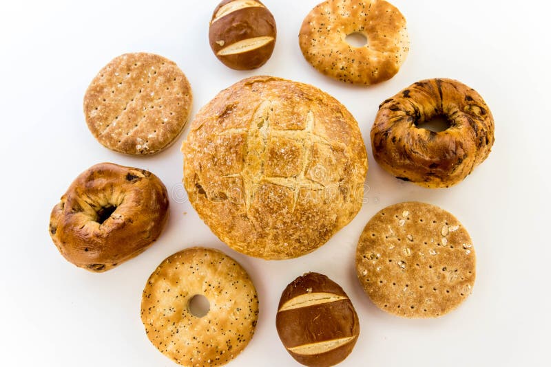 Assortment of Fresh Baked Breads Stock Image - Image of flour, grain ...