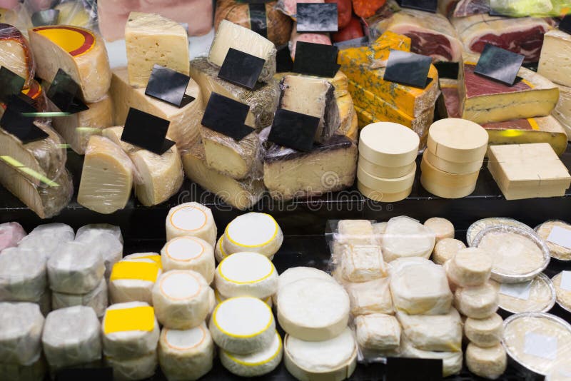 Assortment of Fresh European Cheese Stock Image - Image of semi ...