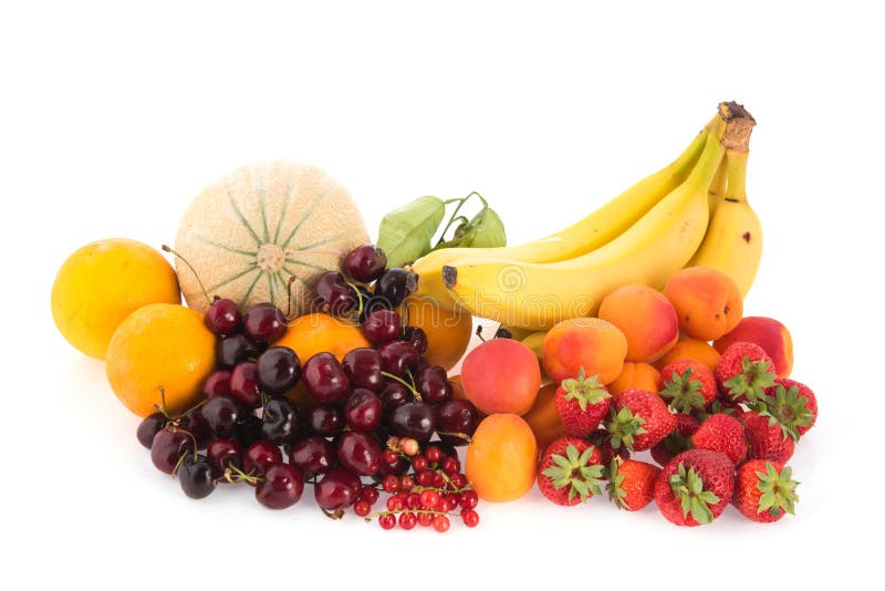 Assortment of Fresh Organic Fruits and Vegetables in Rainbow Colors ...