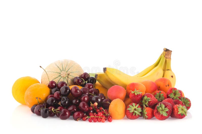 Assortment of Fresh Organic Fruits and Vegetables in Rainbow Colors ...