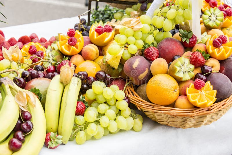 Assortment of Fresh Organic Fruits Stock Image - Image of fresh ...