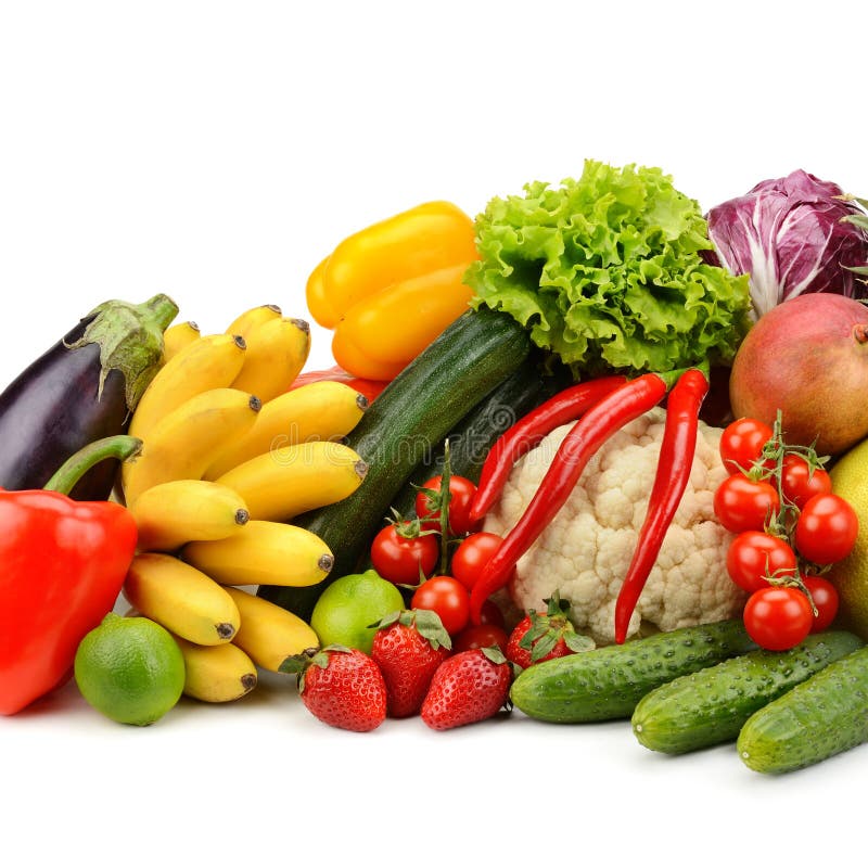 Assortment Fresh Fruits and Vegetables Stock Image - Image of ...