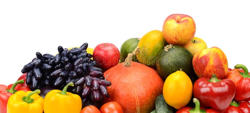 Assortment Fresh Fruits and Vegetables Stock Image - Image of crops ...