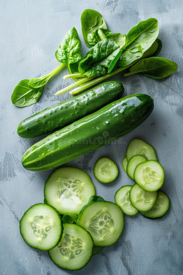 Assortment of Fresh Green Vegetables on Textured Surface Stock Image ...