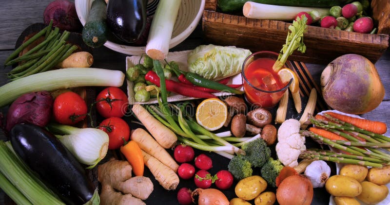 Assortment of Fresh, Healthy, Organic Vegetables Stock Image - Image of ...