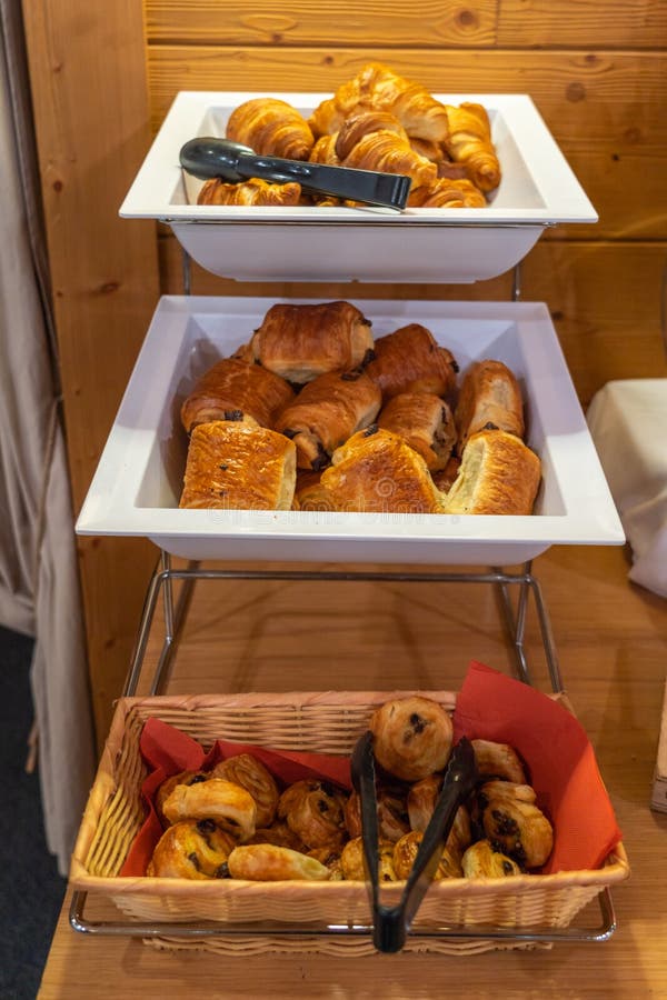 Assortment of Fresh Pastry on Table in Breakfast Buffet Stock Image ...