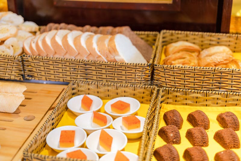 Assortment of Fresh Pastry on Table in Buffet Stock Image - Image of ...