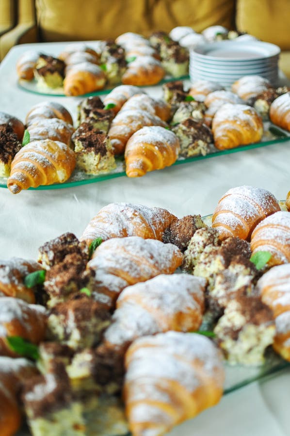 Pastry Buffet Served At Charity Event, Sweet Food And Dessert Table ...
