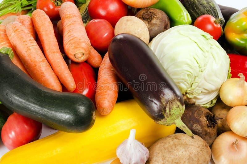 Assortment of Fresh Vegetables on Box Stock Image - Image of food ...