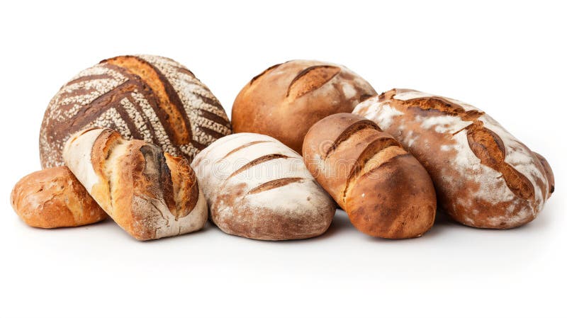 An Assortment of Freshly Baked Bread Loaves with Various Crusts and ...