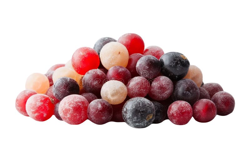 An Assortment of Frosted Berries in Various Colors, Creating a Visually ...