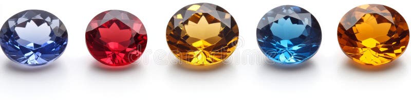 An Assortment of Gemstones, Featuring a Lively Range of Hues Set ...