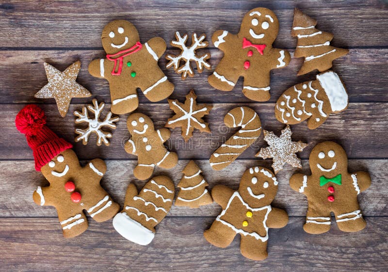 An Assortment of Gingerbread Cookies. Stock Image - Image of confection ...