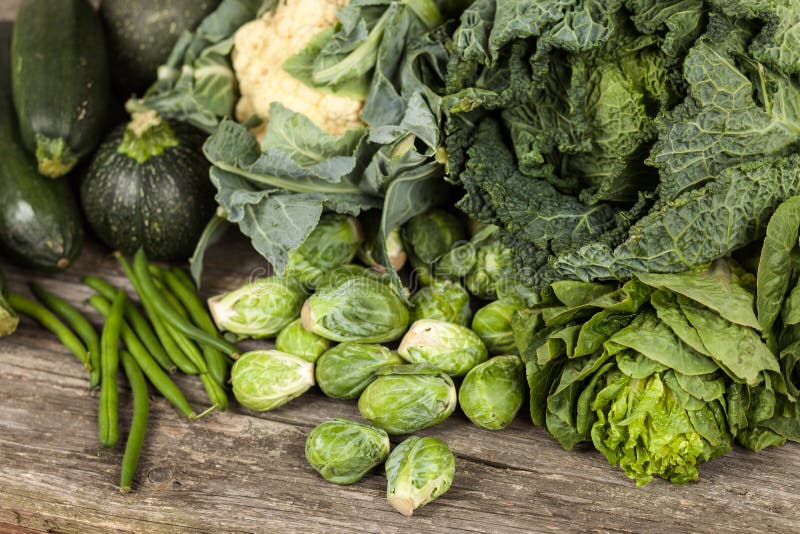 Assortment of Green Vegetables Stock Photo - Image of crop, autumn ...