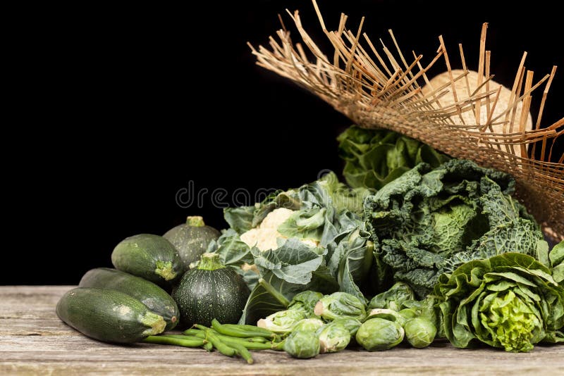 Assortment of Green Vegetables Stock Image - Image of collection ...