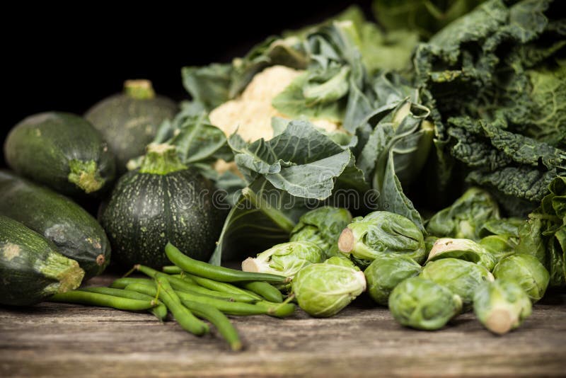 Assortment of Green Vegetables Stock Photo - Image of nature, leafy ...