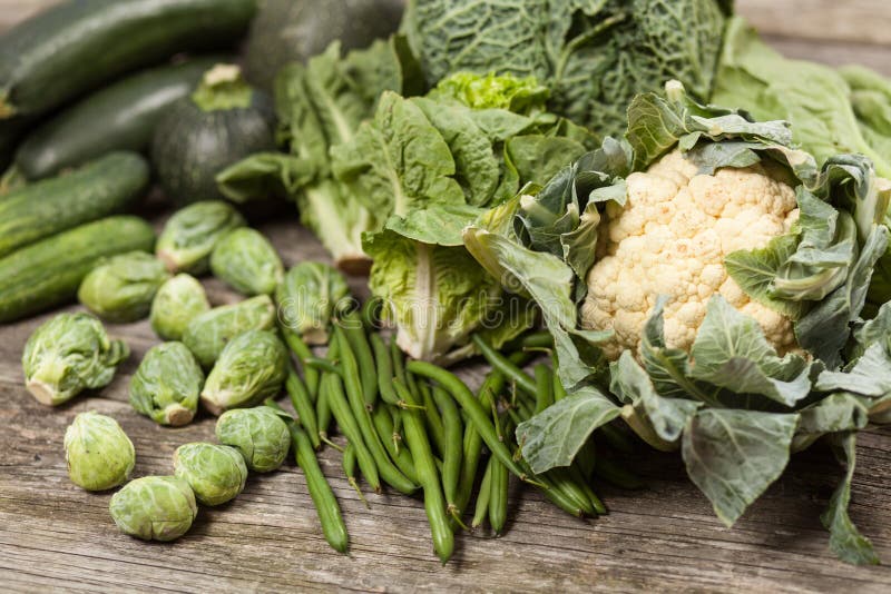 Assortment of Green Vegetables Stock Image - Image of collection, crop ...