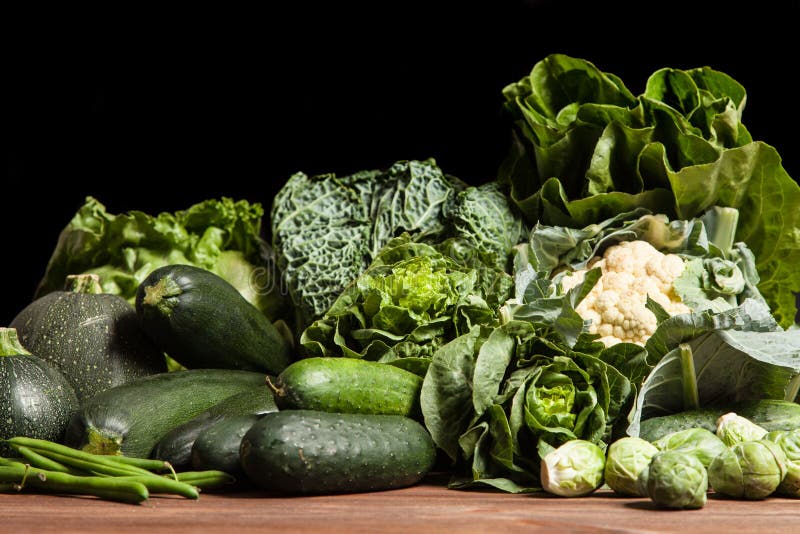Assortment of Green Vegetables Stock Image - Image of harvest ...