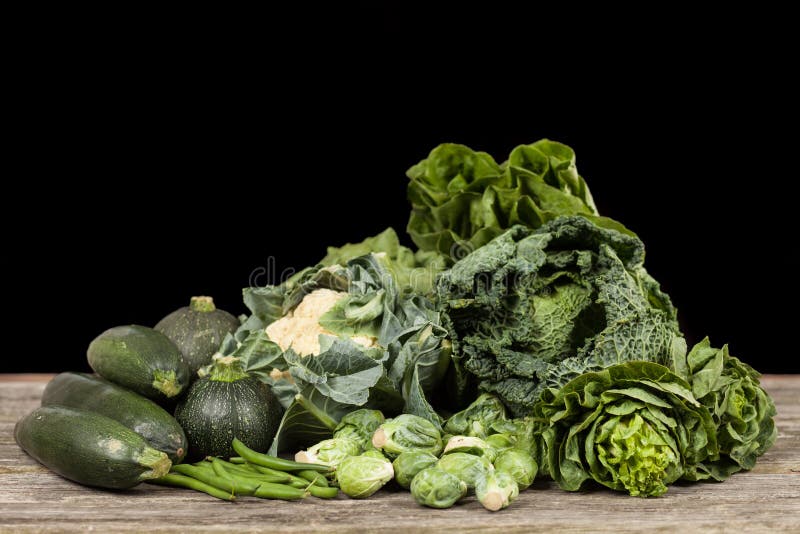 Assortment of Green Vegetables Stock Photo - Image of autumn, organic ...