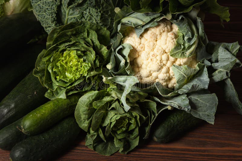 Assortment of Green Vegetables Stock Image - Image of agriculture, diet ...