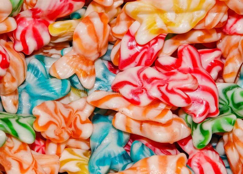 An Assortment of Gummy Sugar Candy Stock Image - Image of abstract ...