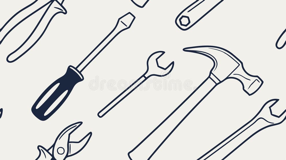 Assortment of Hand Tools, Symbolizing DIY and Craftsmanship, Vector ...