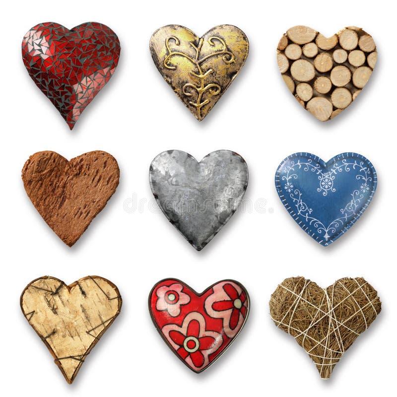 Heart shaped metal things stock photo. Image of decoration - 18440558