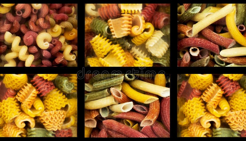 Assortment of Italian Pasta Nine Different Stock Image - Image of ...