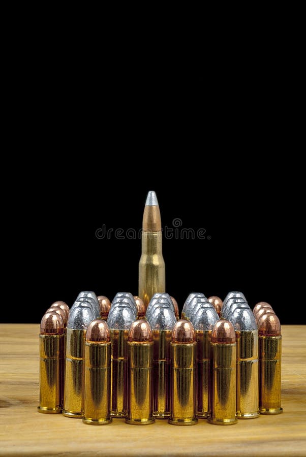 Assortment of Bullets on a Table Stock Photo - Image of assortment ...