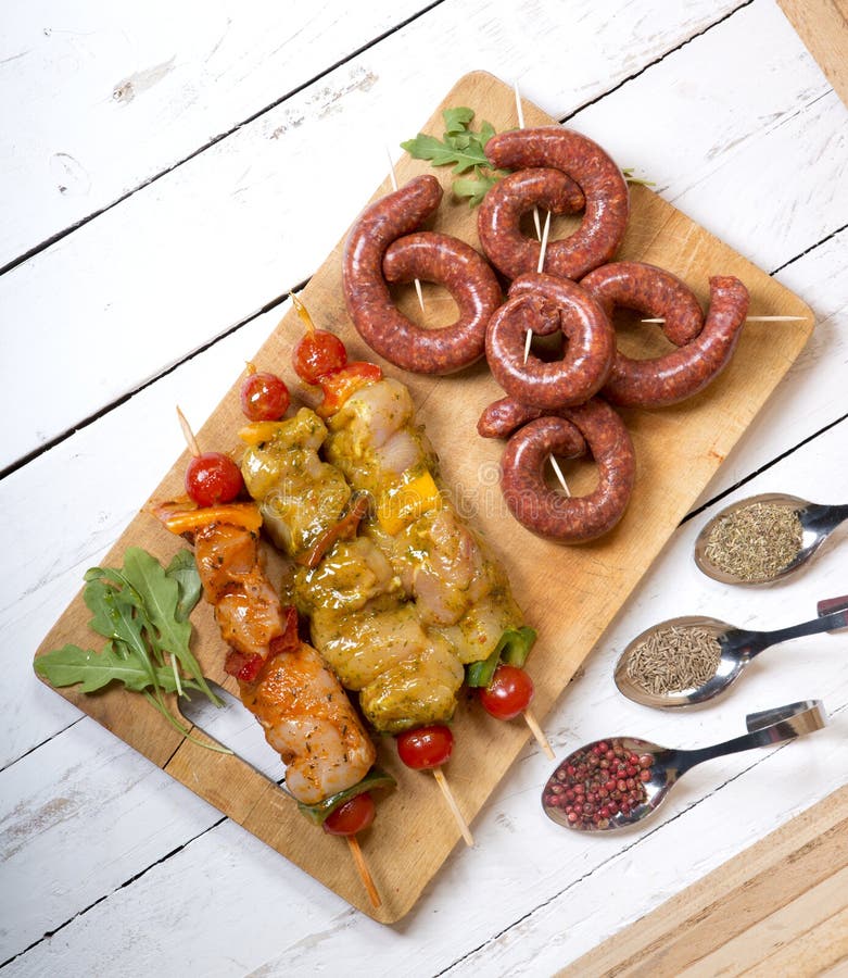 Assortment of Meat for Barbecue Stock Image - Image of british ...