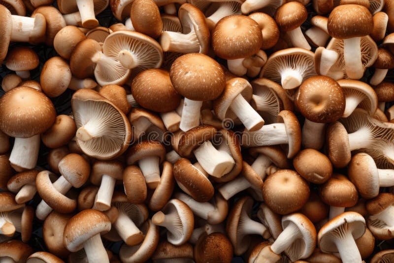 An Assortment Of Mushrooms Different Fresh Wild Mushrooms Stock