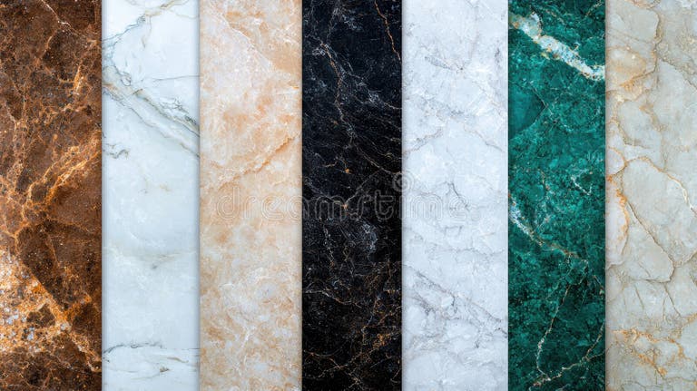 Assortment of Natural Marble Textures Stock Illustration - Illustration ...