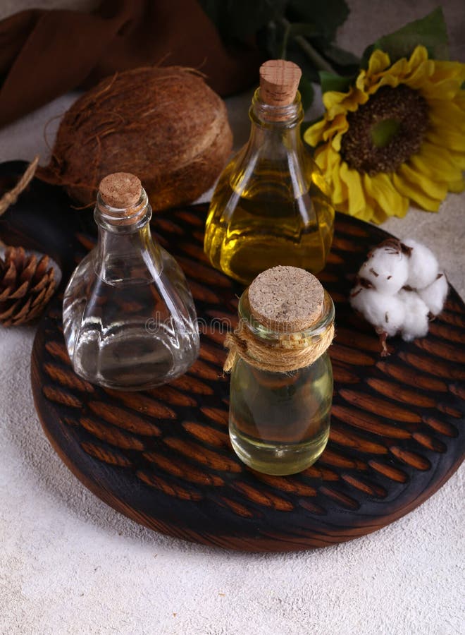 Assortment of Natural Organic Oils Stock Image - Image of fresh ...