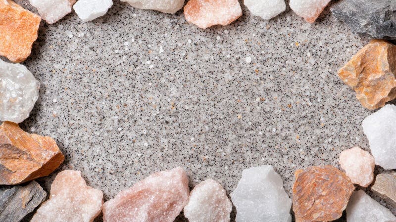 Assortment of Natural Stones and Rocks Stock Illustration ...