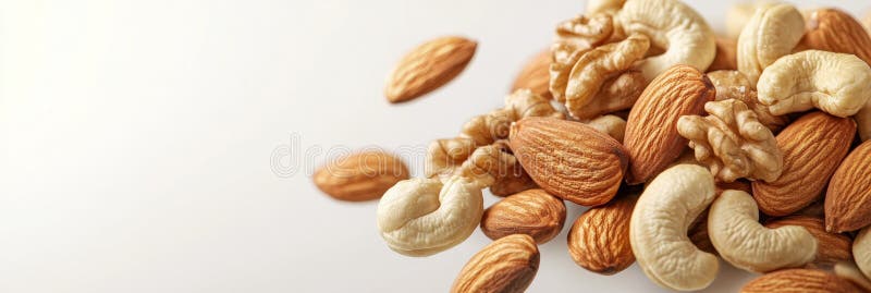 Assortment of Nutritious Nuts Close-Up of Almonds, Walnuts, and Cashews ...