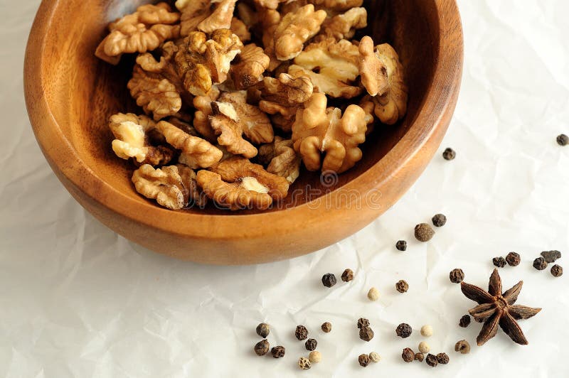 The Assortment of Nuts with Spices Stock Photo - Image of eating, good ...