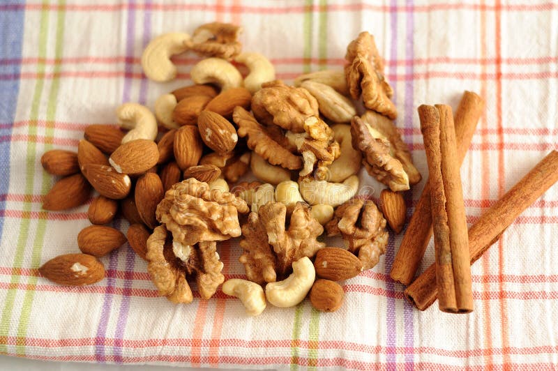 The Assortment of Nuts with Spices Stock Image - Image of eating, meats ...