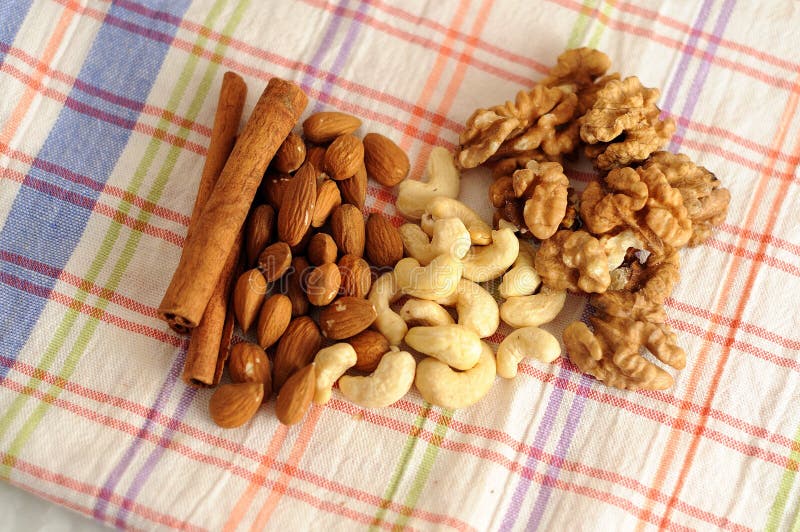 The Assortment of Nuts with Spices Stock Image - Image of walnut, nuts ...
