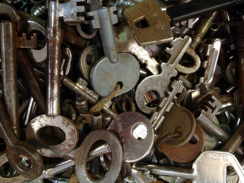 Assortment of old keys editorial stock photo. Image of keys - 185351273