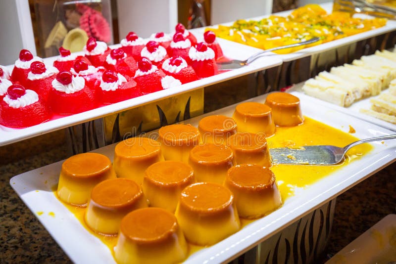 Assortment of Oriental Sweets in Turkish Restaurant Stock Image - Image ...