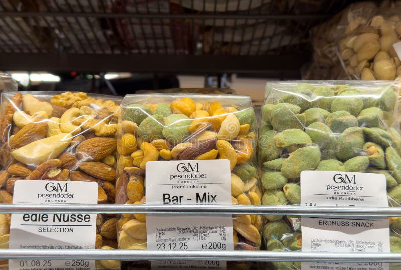 Assortment Packaged Nuts Snacks Store Shelf Display Stock Photos - Free ...