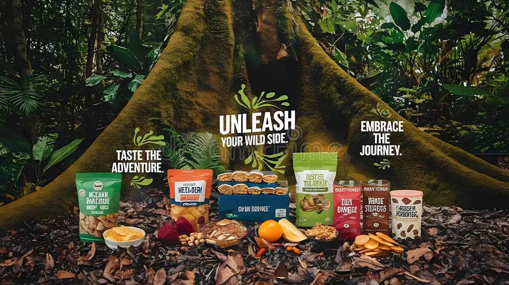 An Assortment of Packaged Snacks is Displayed at the Base of a Large ...