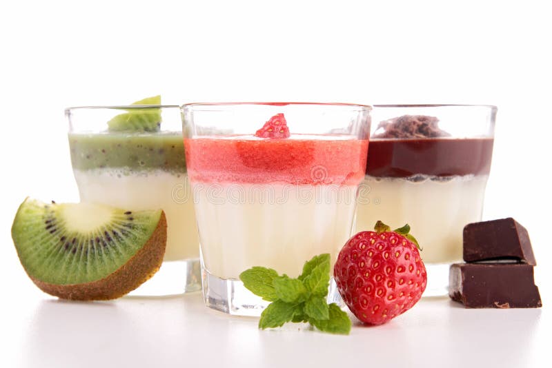 Assortment of panna cotta stock photo. Image of kiwi - 31680738